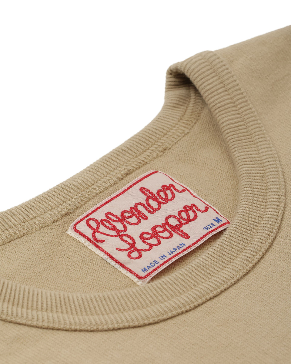 Crewneck T-shirt - Double Heavyweight Sand – Iron Pyrite Production
